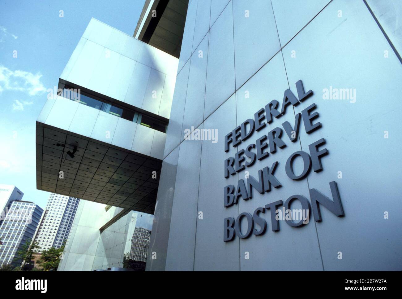 Boston, Massachusetts USA: Exterior of Federal Reserve Bank of Boston ...
