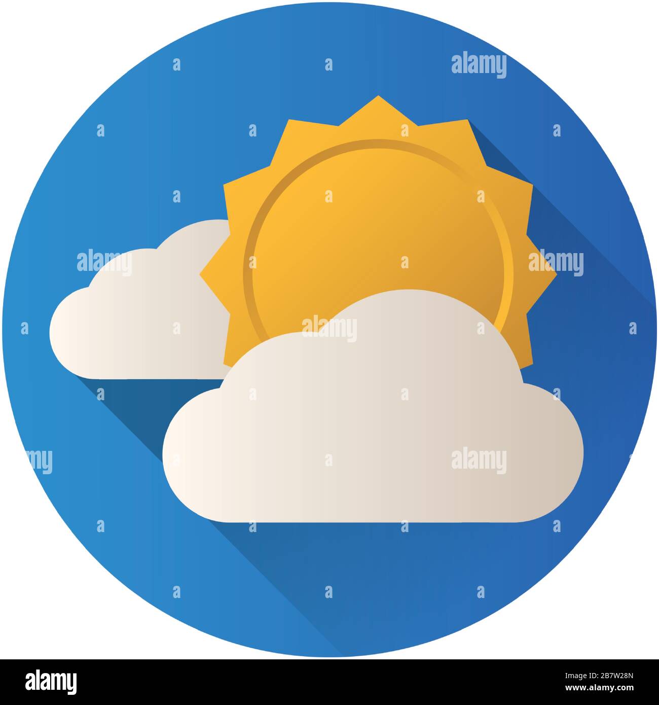 sun with clouds block style icon Stock Vector Image & Art - Alamy