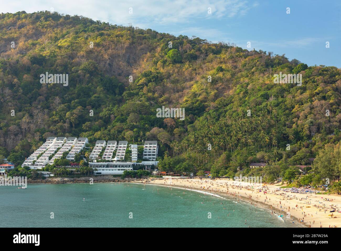 Elevated coastal resort view hi-res stock photography and images - Alamy
