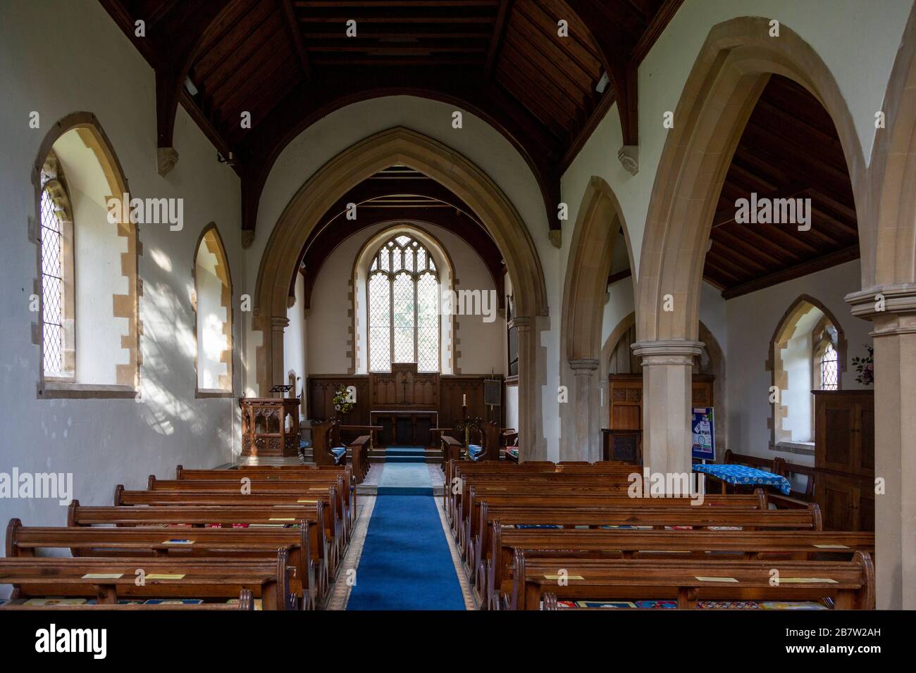 Historic interior of Bucklesham church, Suffolk, England, UK Stock ...