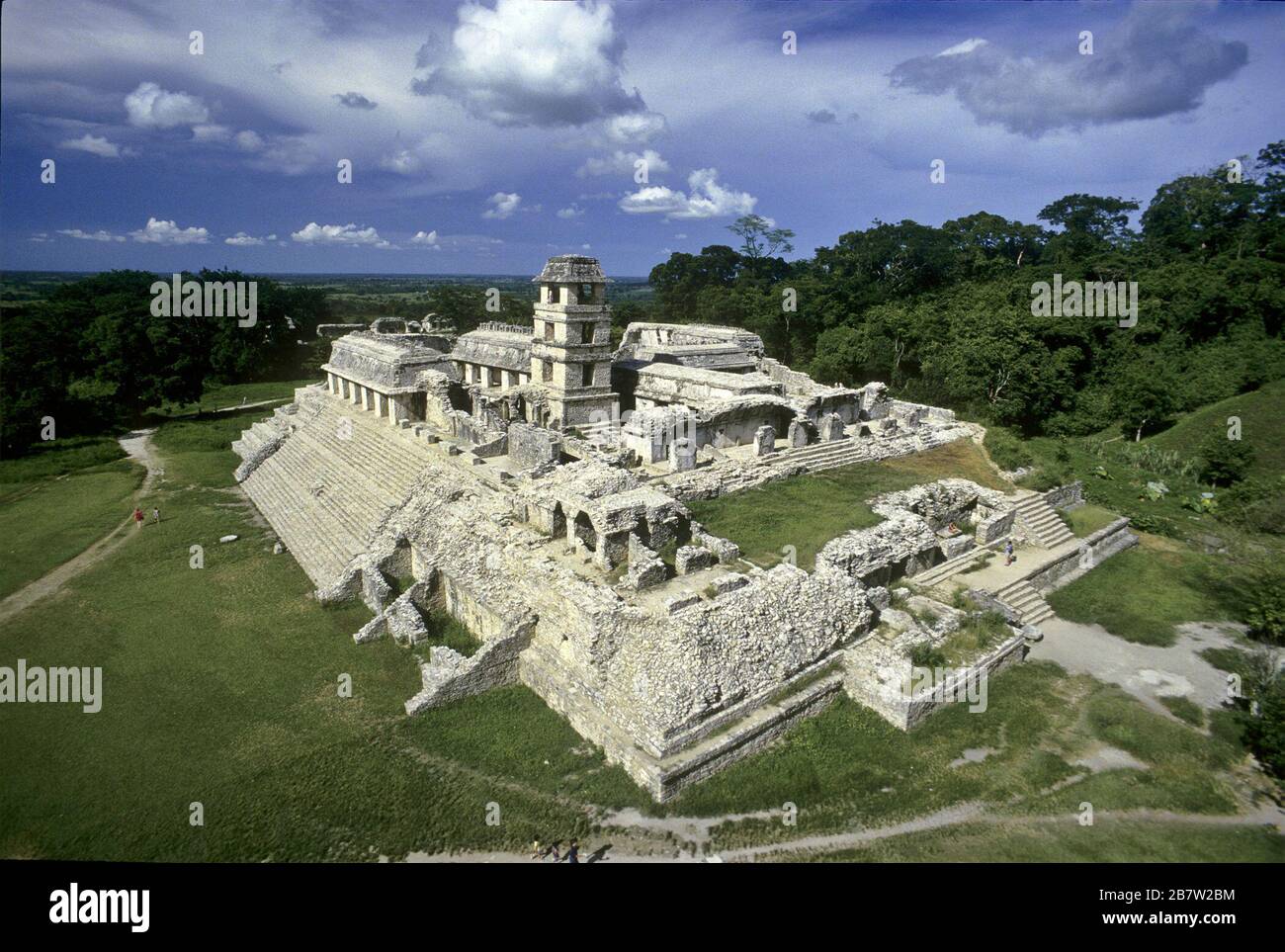 Palenque, Chiapas, Mexico: Ruins of The Palace, Mayan temple. ©Bob ...