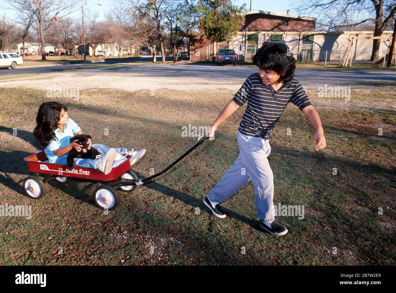 Boy Pulling Wagon High Resolution Stock Photography and Images - Alamy