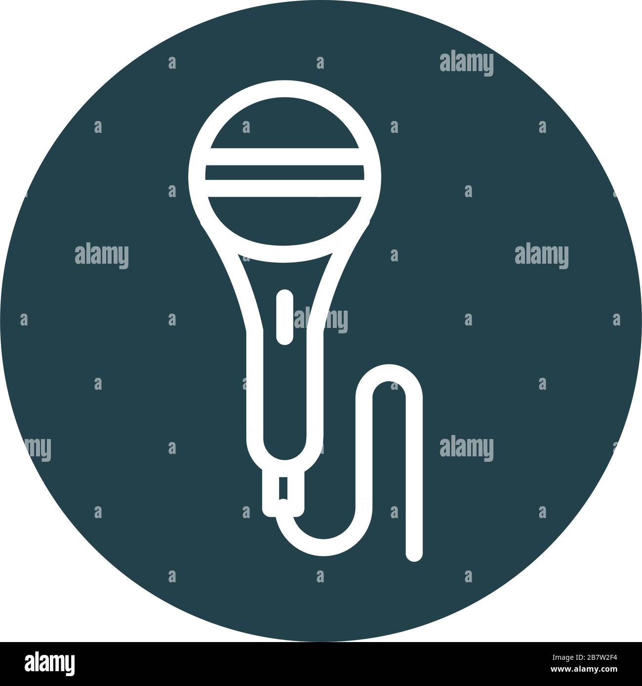 microphone karaoke sound block style icon vector illustration Stock ...