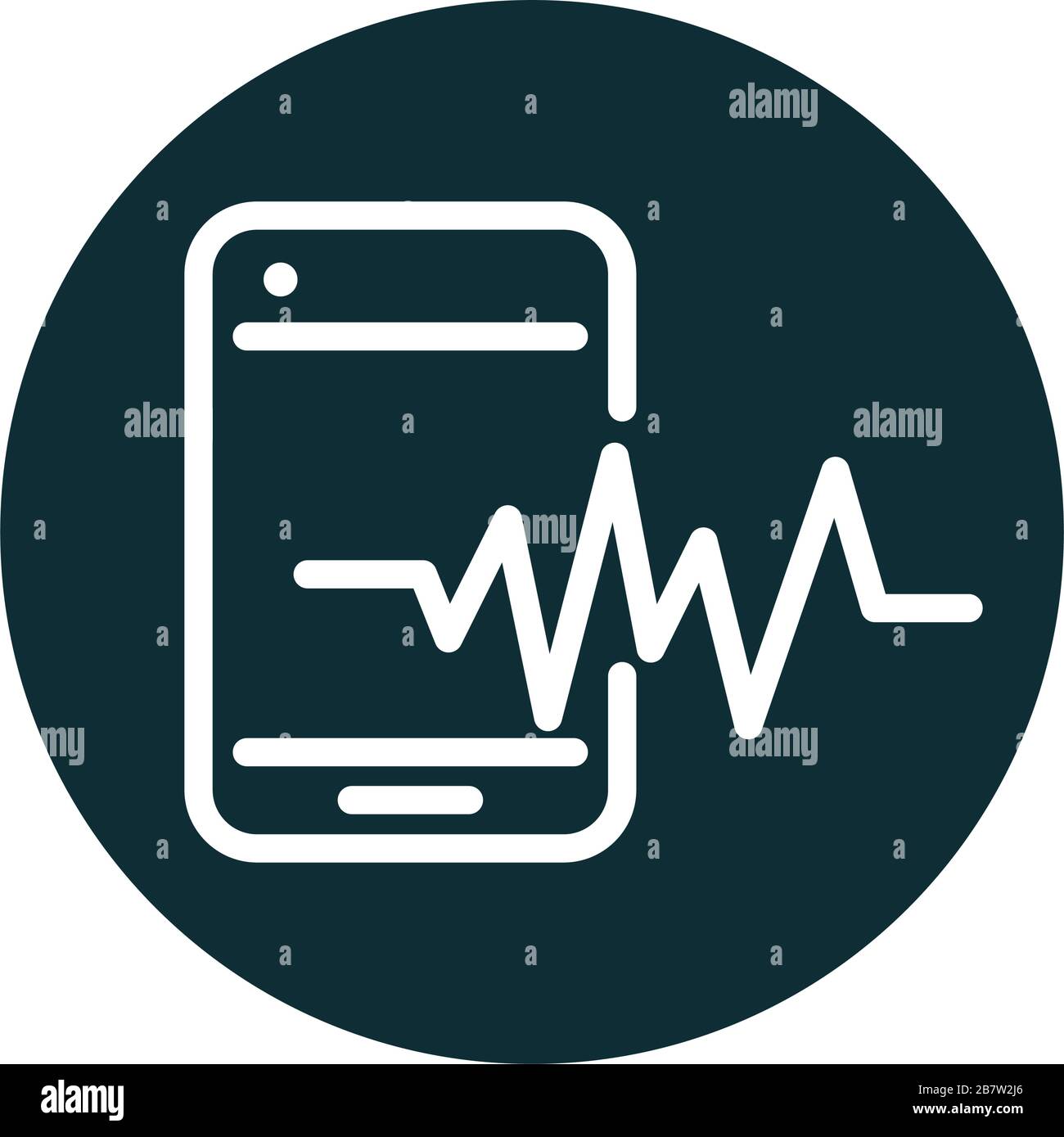 smartphone frequency sound block style icon vector illustration Stock ...