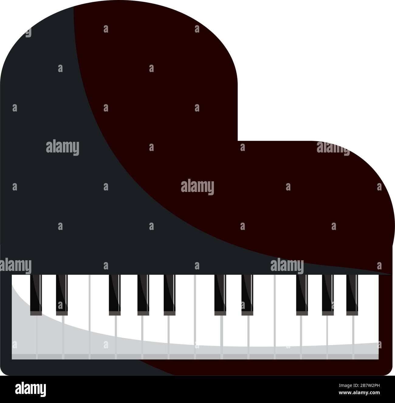 piano string and percussion musical instrument vector illustration ...