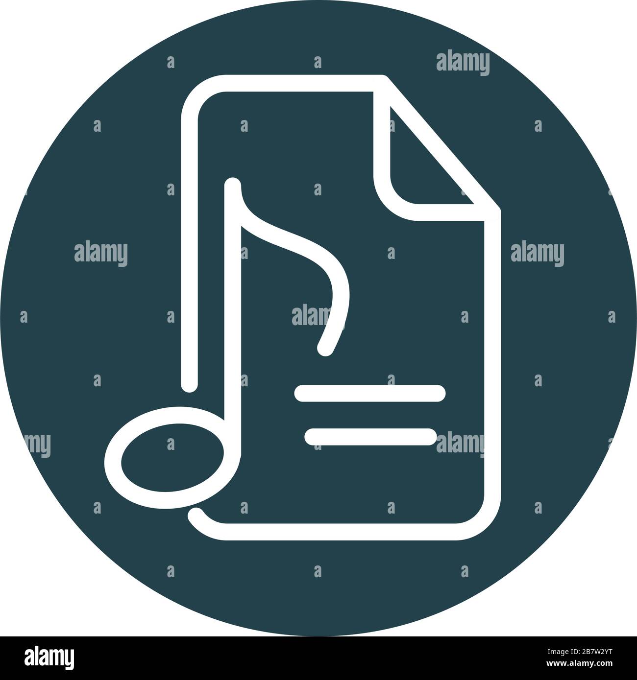note music sheet sound block style icon vector illustration Stock ...