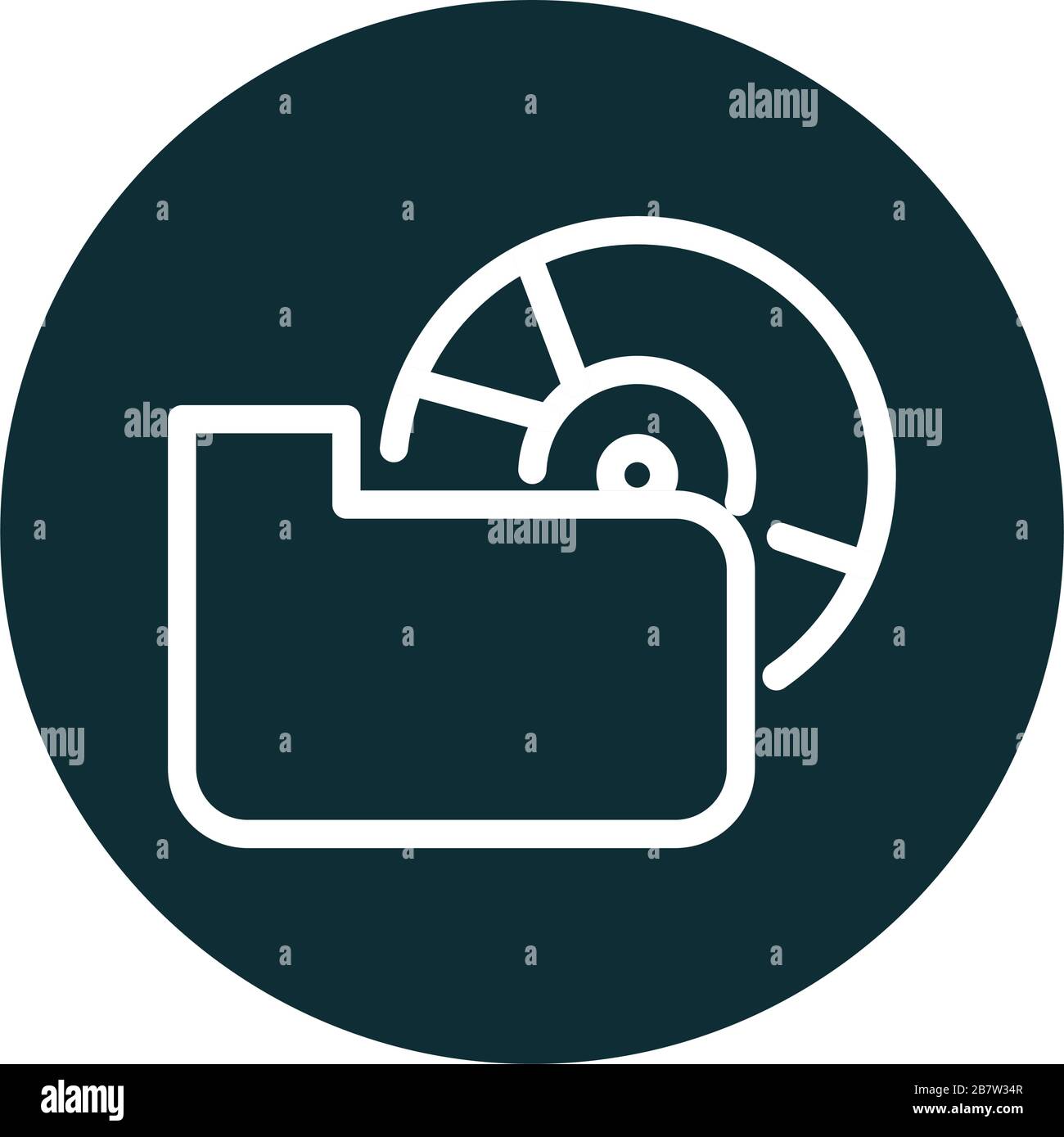 folder file compact disk sound block style icon vector illustration ...