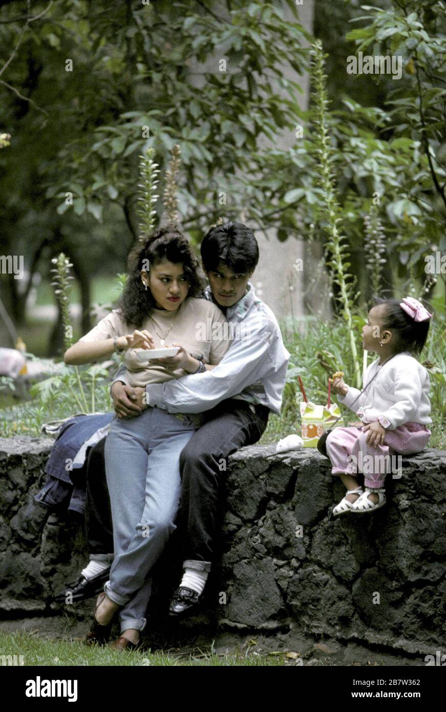 Mexico City, DF Mexico: Family enjoying Sunday in Chapultepec Park ...