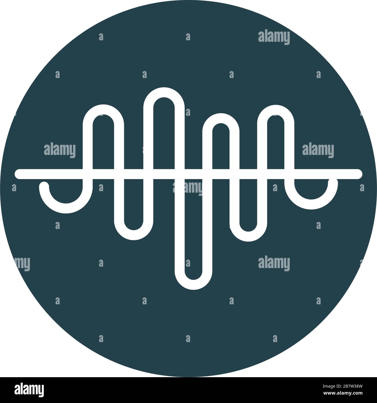 sound wave audio block style icon vector illustration Stock Vector ...