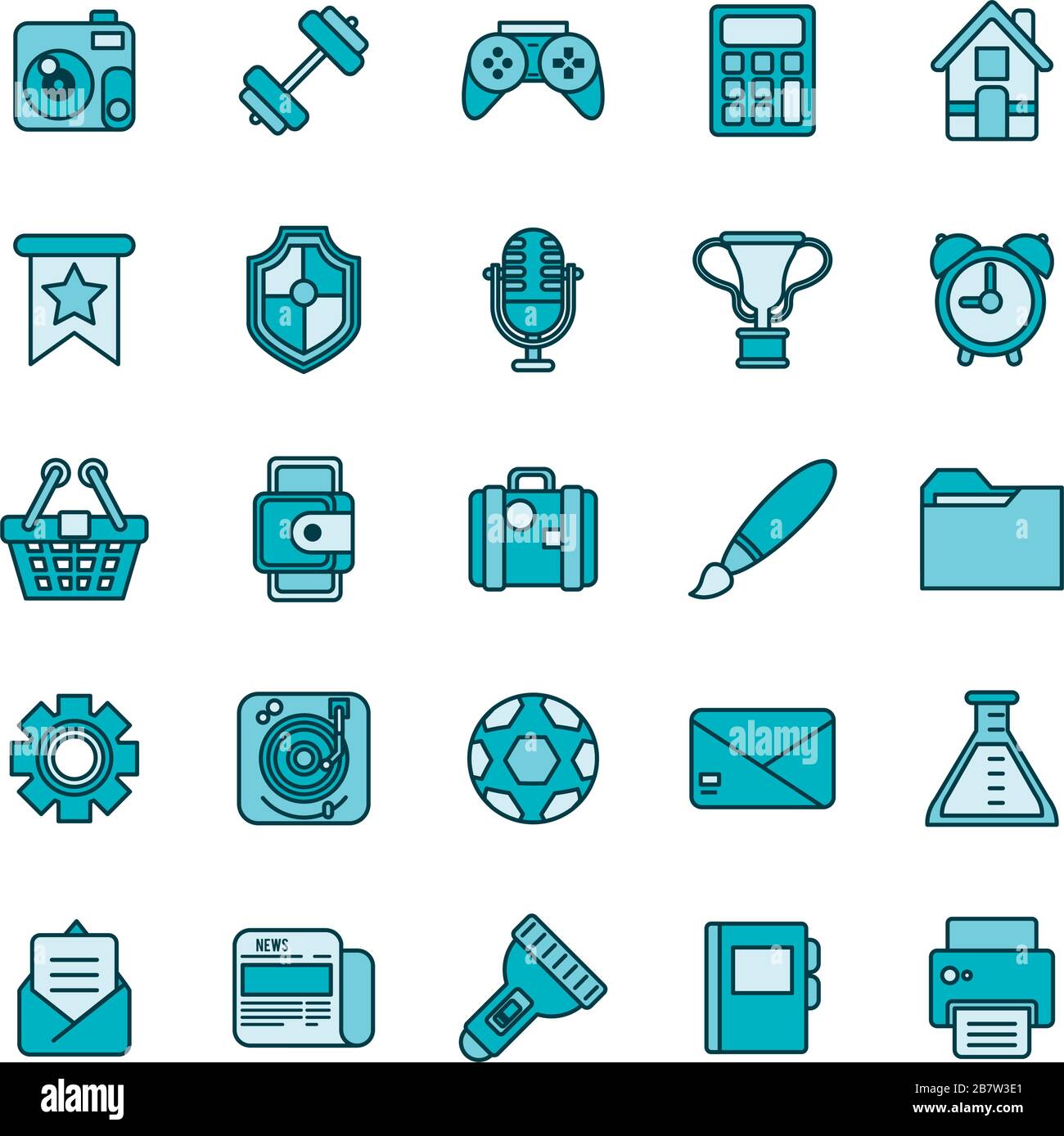 bundle of miscelaneous set icons Stock Vector Image & Art - Alamy