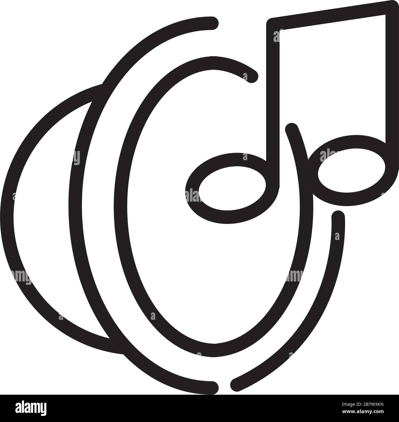 Musical note minim Cut Out Stock Images & Pictures - Alamy