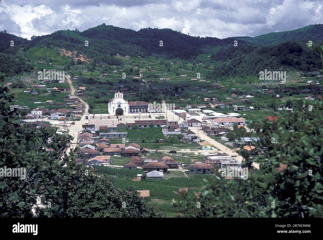 San Juan Chamula, State of Chiapas, Mexico: Aerial view of Indian ...