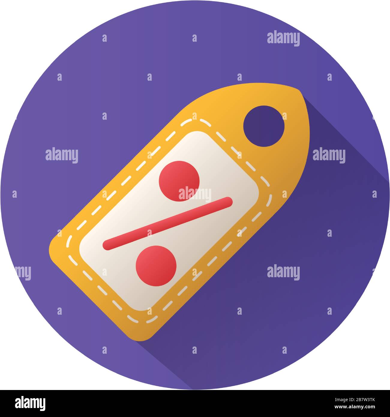 commercial tag hanging with percent symbol block style Stock Vector ...