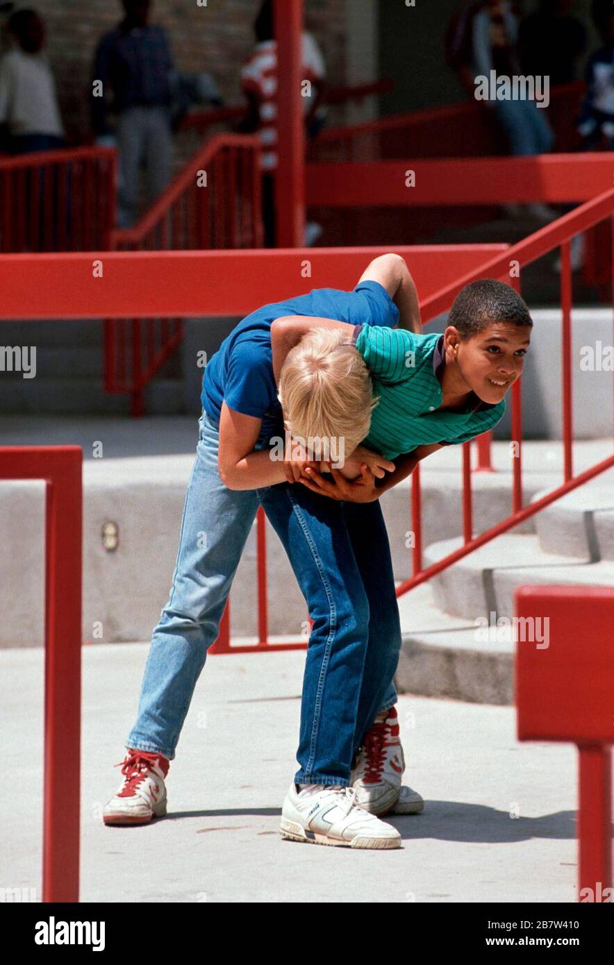 Boys roughhousing high school hi-res stock photography and images - Alamy