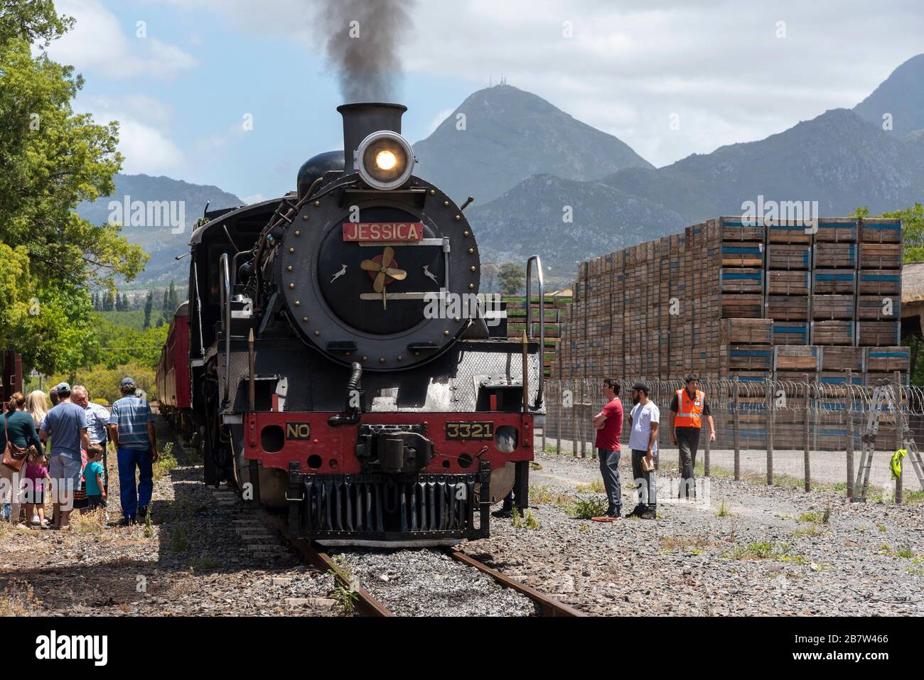 Elgin, Western Cape, South Africa. 2019. Elgin station in the Overberg ...