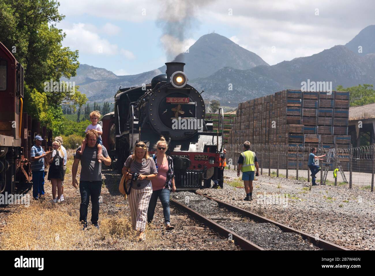 Elgin, Western Cape, South Africa. 2019. Elgin station in the Overberg ...