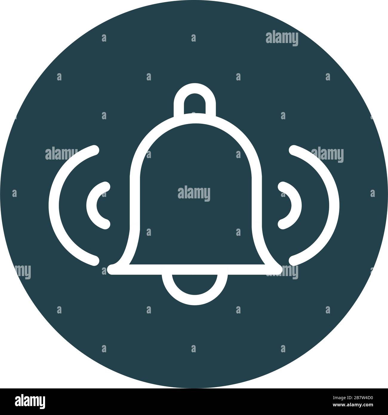 sound bell signal audio block style icon vector illustration Stock ...