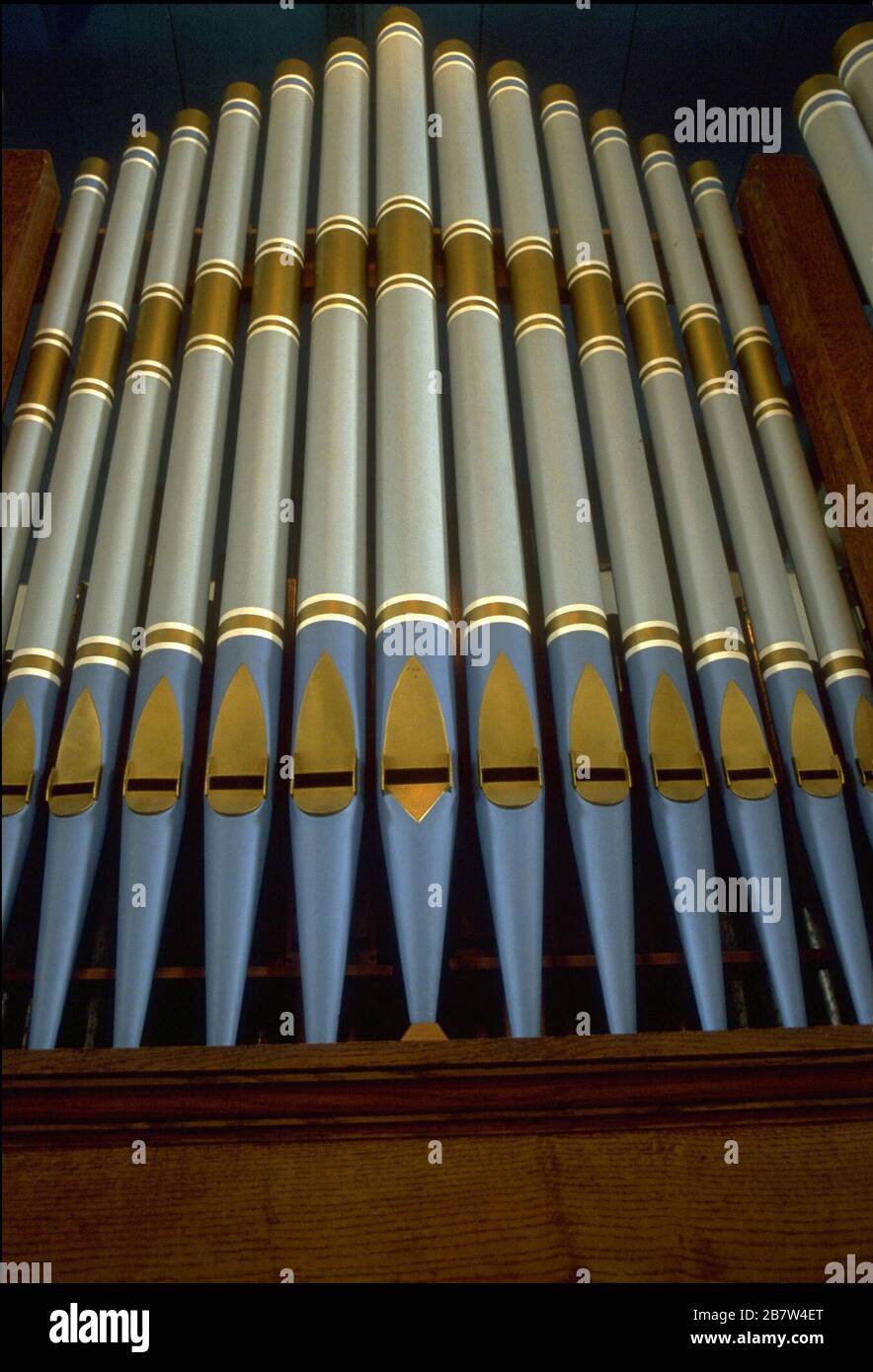 Serbin Texas USA: Pipes of pipe organ in St. Paul Lutheran Church ...
