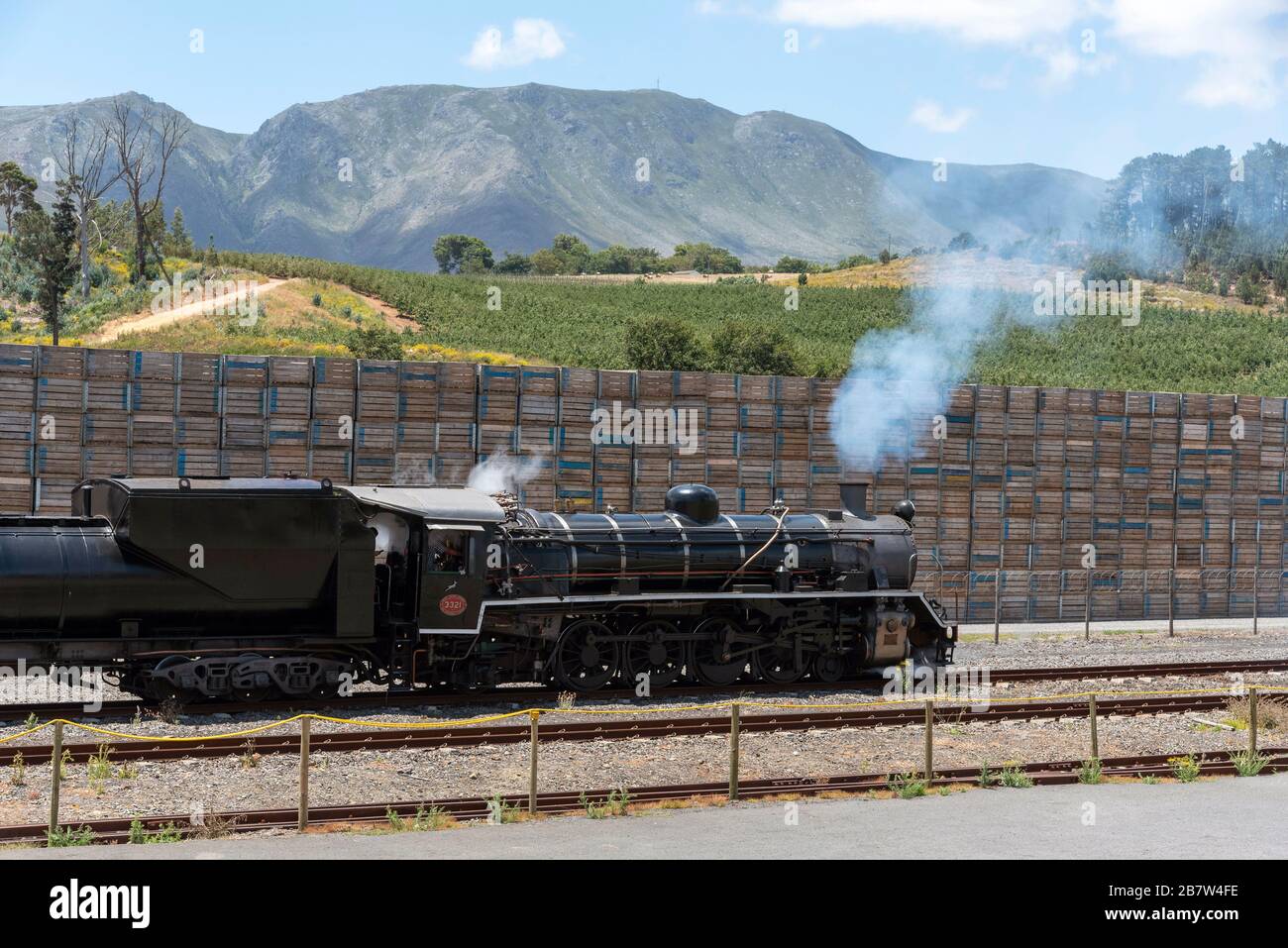 Elgin, Western Cape, South Africa. 2019. Elgin station in the Overberg ...