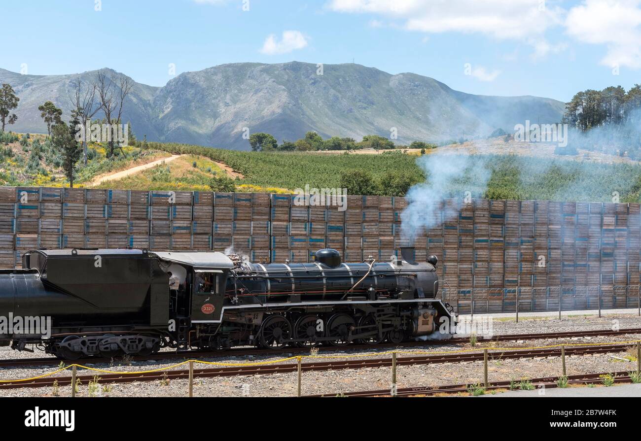 Elgin, Western Cape, South Africa. 2019. Elgin station in the Overberg ...