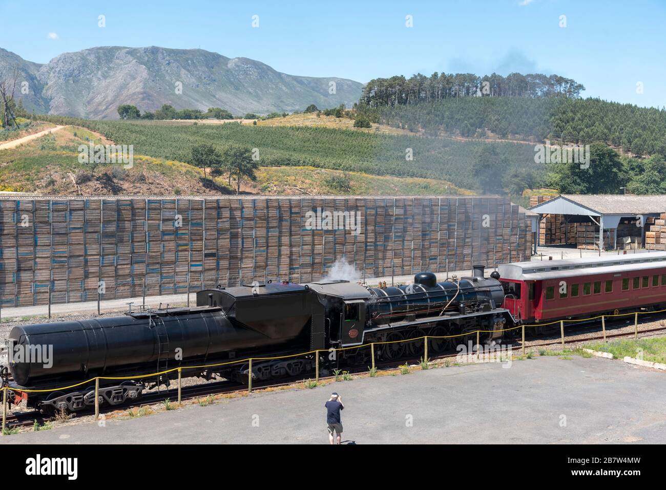 Elgin, Western Cape, South Africa. 2019. Elgin station in the Overberg ...
