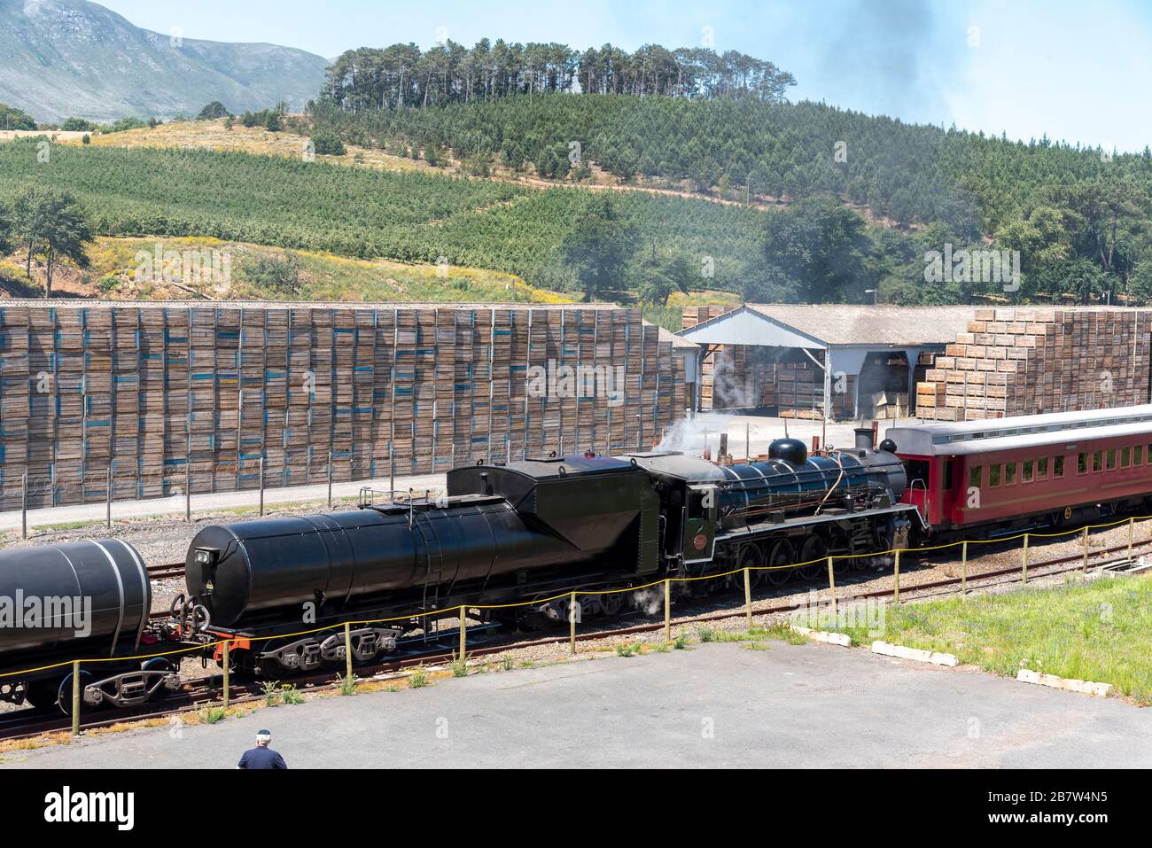 Elgin, Western Cape, South Africa. 2019. Elgin station in the Overberg ...
