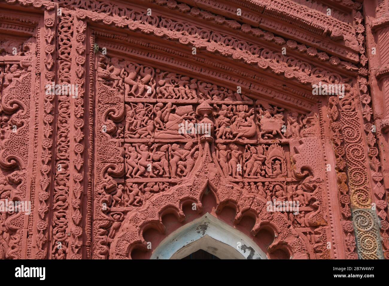 Terracotta panels on the Ramayana of Aatchala Sitaram Jiu Mandir (1700 ...