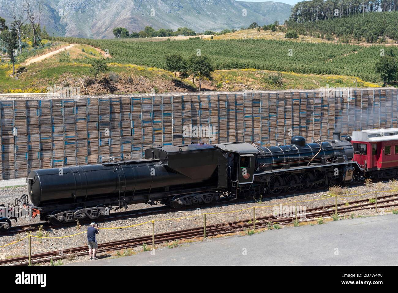 Elgin, Western Cape, South Africa. 2019. Elgin station in the Overberg ...