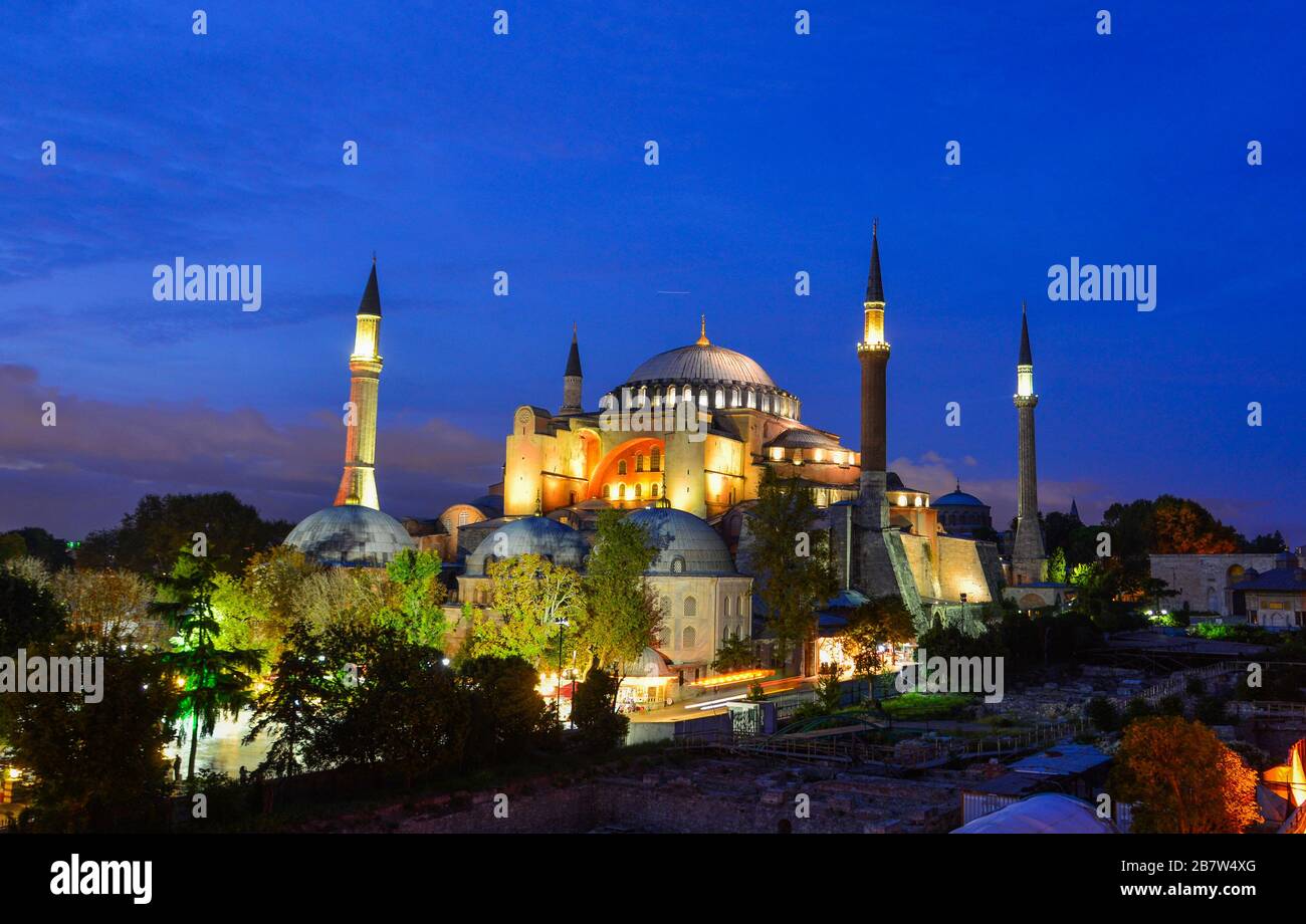Istanbul, Turkey - Sep 29, 2018. Hagia Sophia (Church of the Holy ...