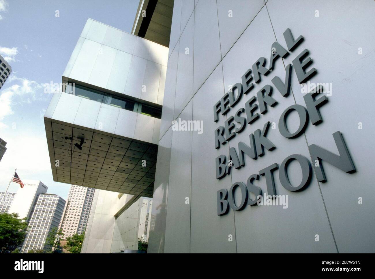Boston, Massachusetts USA: Exterior of Federal Reserve Bank of Boston ...