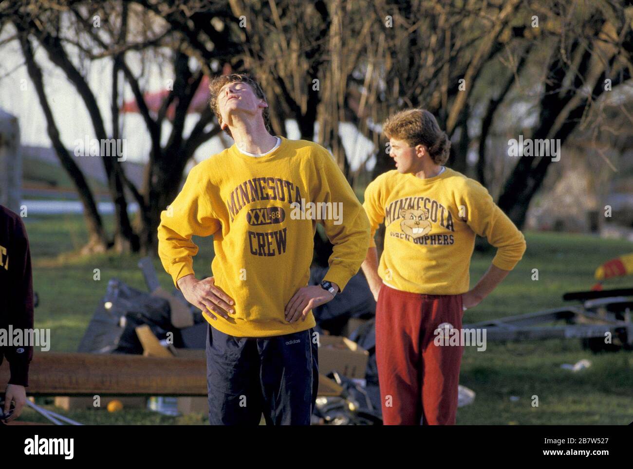 Austin, Texas USA: Members of the University of Minnesota rowing team ...