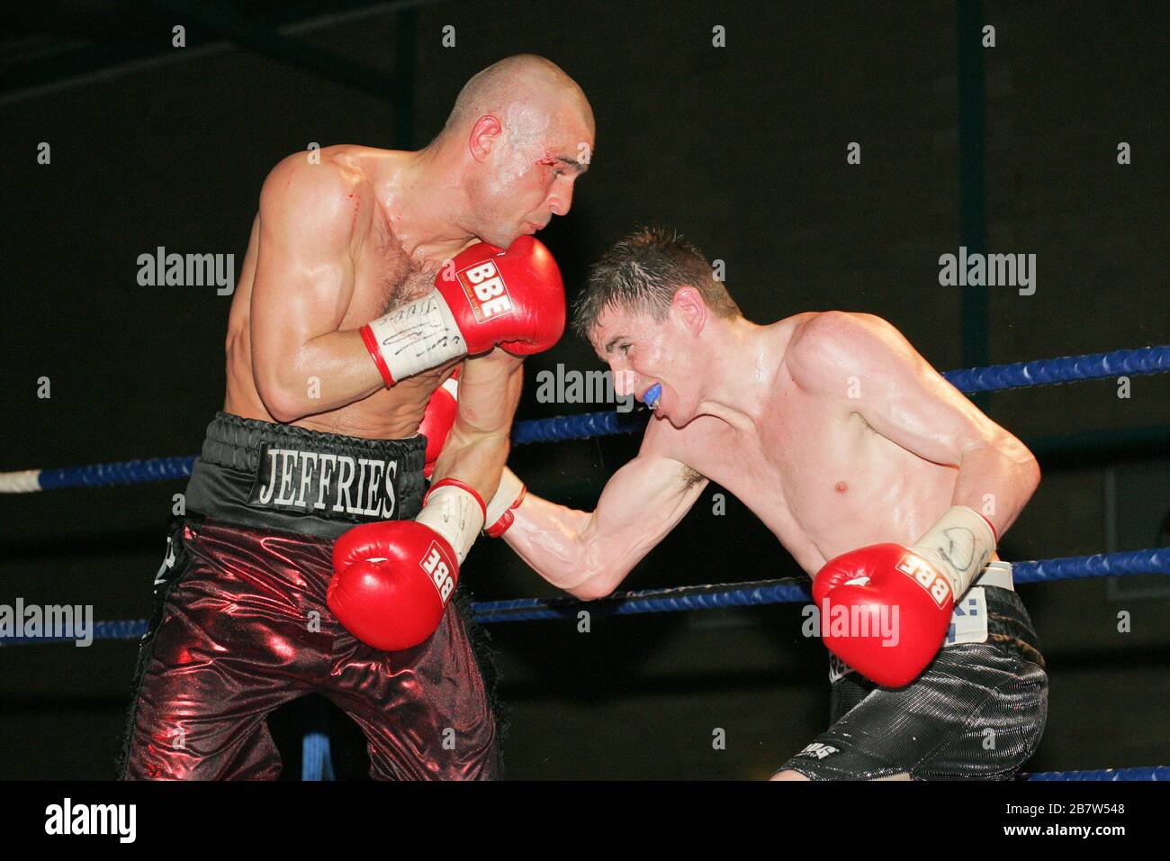 Rob Jeffries defeats Peter McDonagh in a Lightweight boxing contest at ...