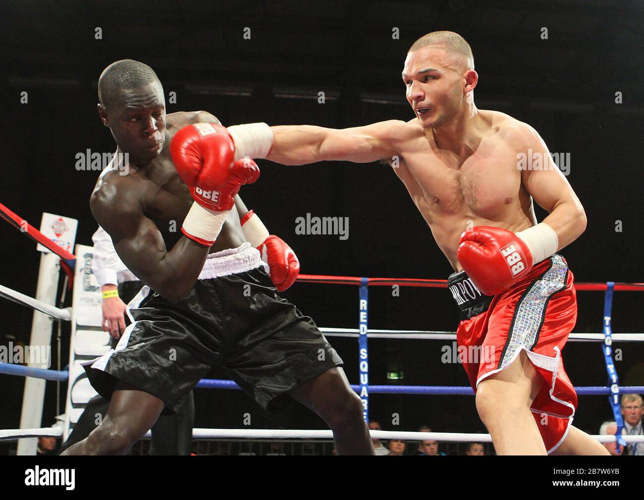 Erick Ochieng (black shorts) defeats Curtis Valentine in a Light ...