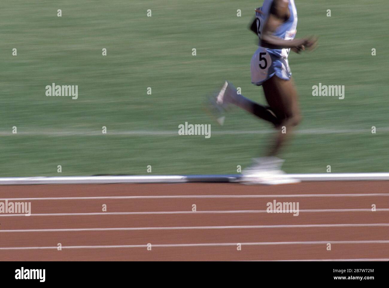 Seoul, Korea, 1988: Runner competing in the men's 5000-meter distance ...