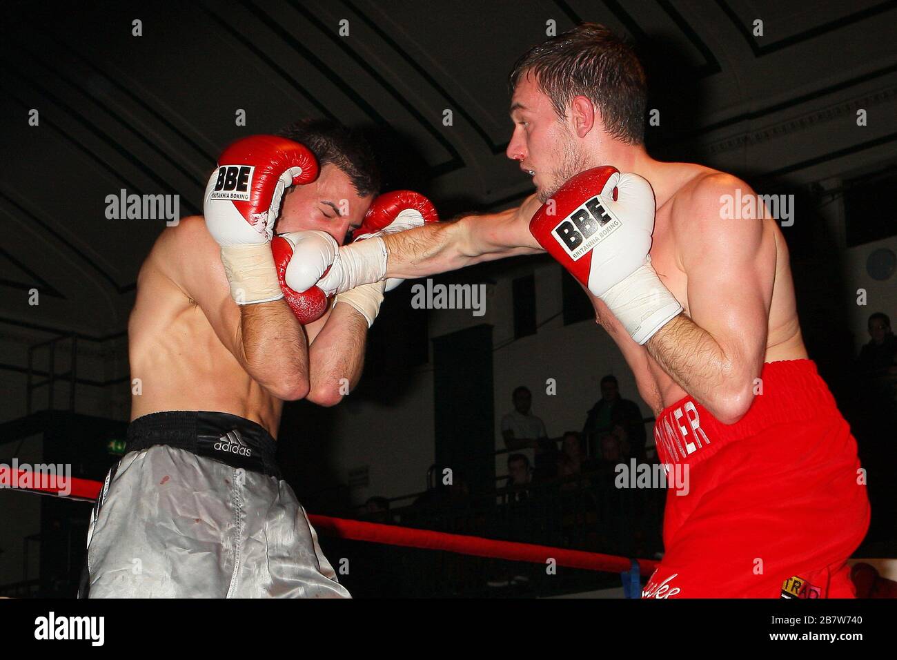 Danny Cassius Connor (red shorts) defeats Russell Pearce in a ...
