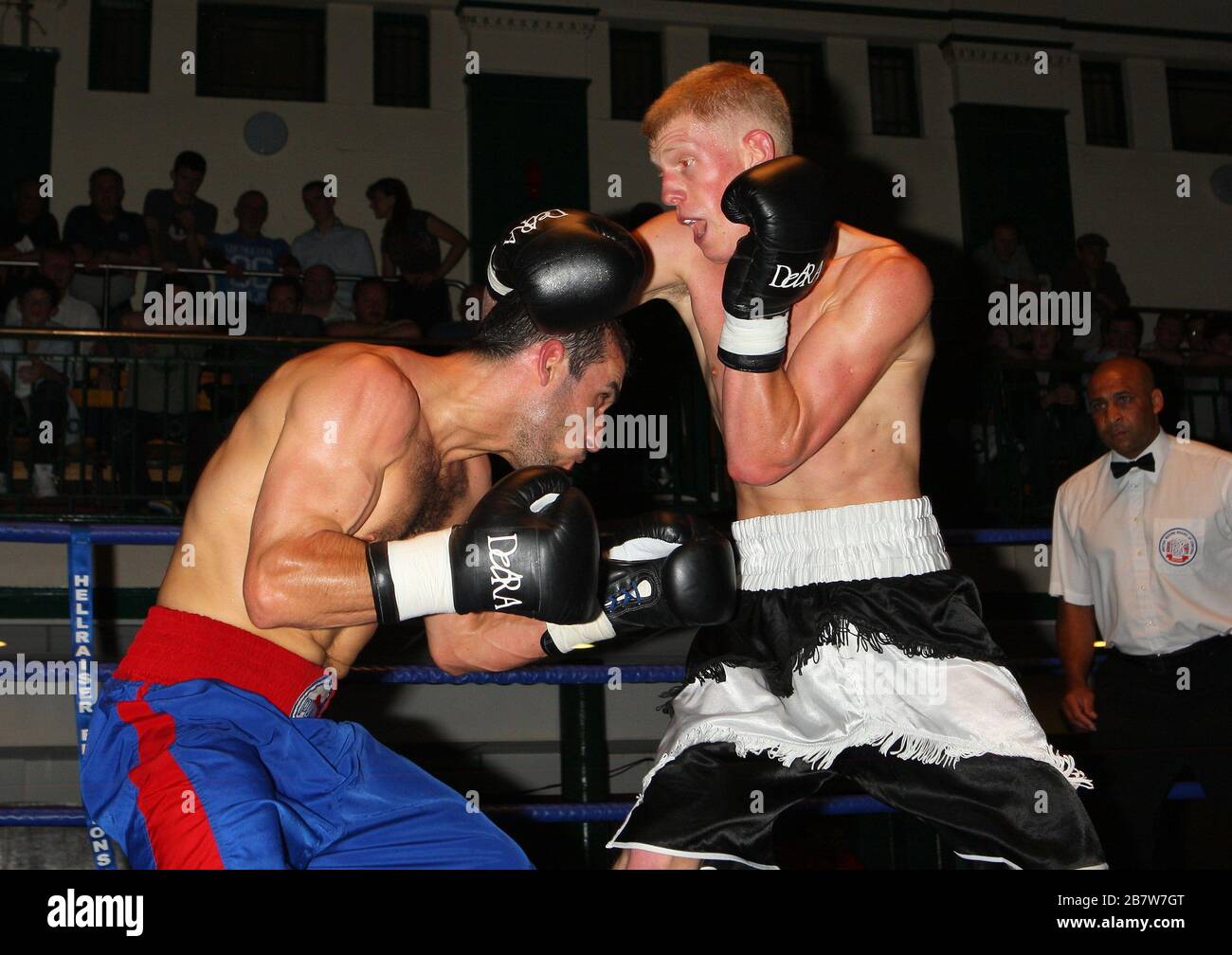 Tony Owen (Black/white shorts) defeats Youssef Al Hamidi (Dewsbury, blue/red shorts) in a Light ...