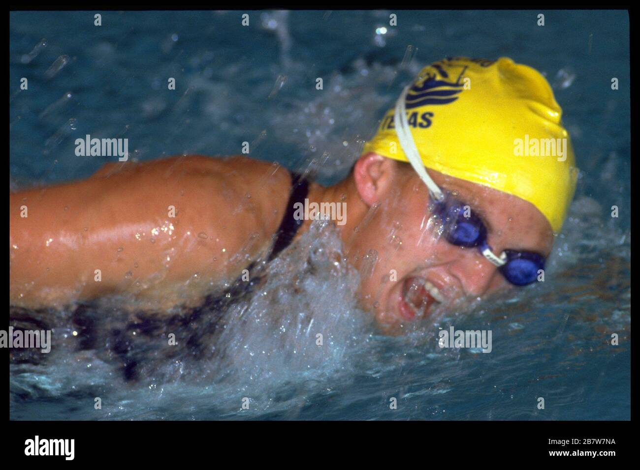 San Antonio, Texas USA: Female modern pentathlete competitor trains in ...