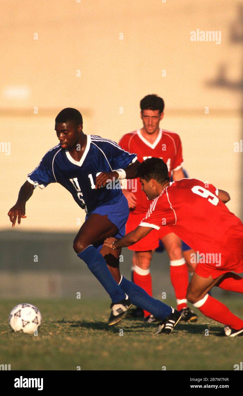 San Antonio, Texas USA, 1993: Men's soccer action at U.S. Olympic ...