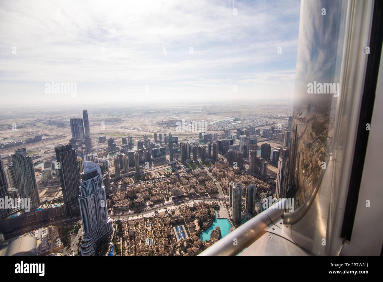 view from Burj khalifa tower, Dubai, United Arab Emirates Stock Photo ...