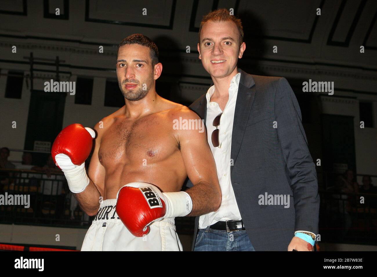 Eder Kurti (white shorts) defeats Danny Goode in a Super-Middleweight ...