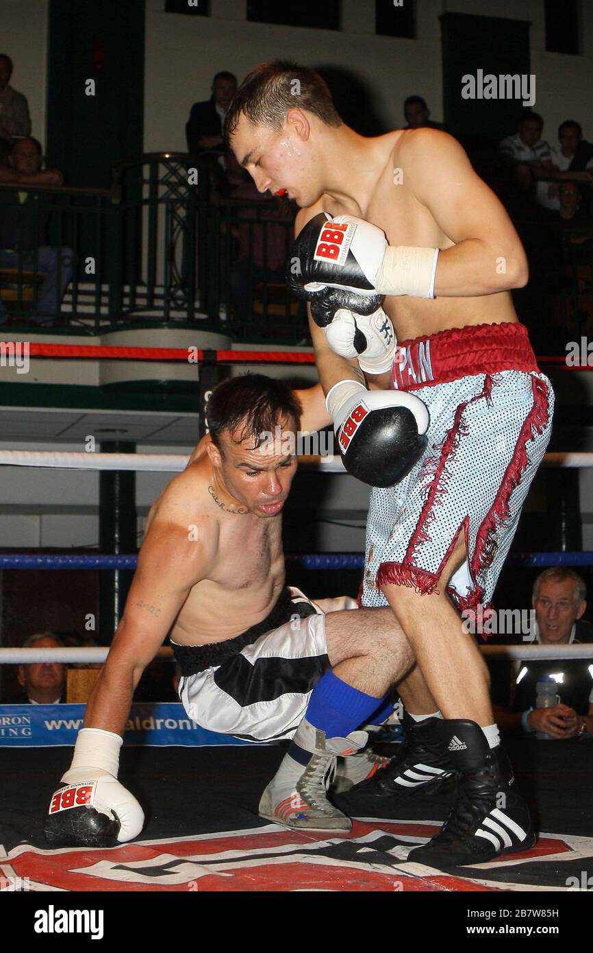 Jamie Arlain (blue shorts) defeats Danny Dontchev in a Light ...