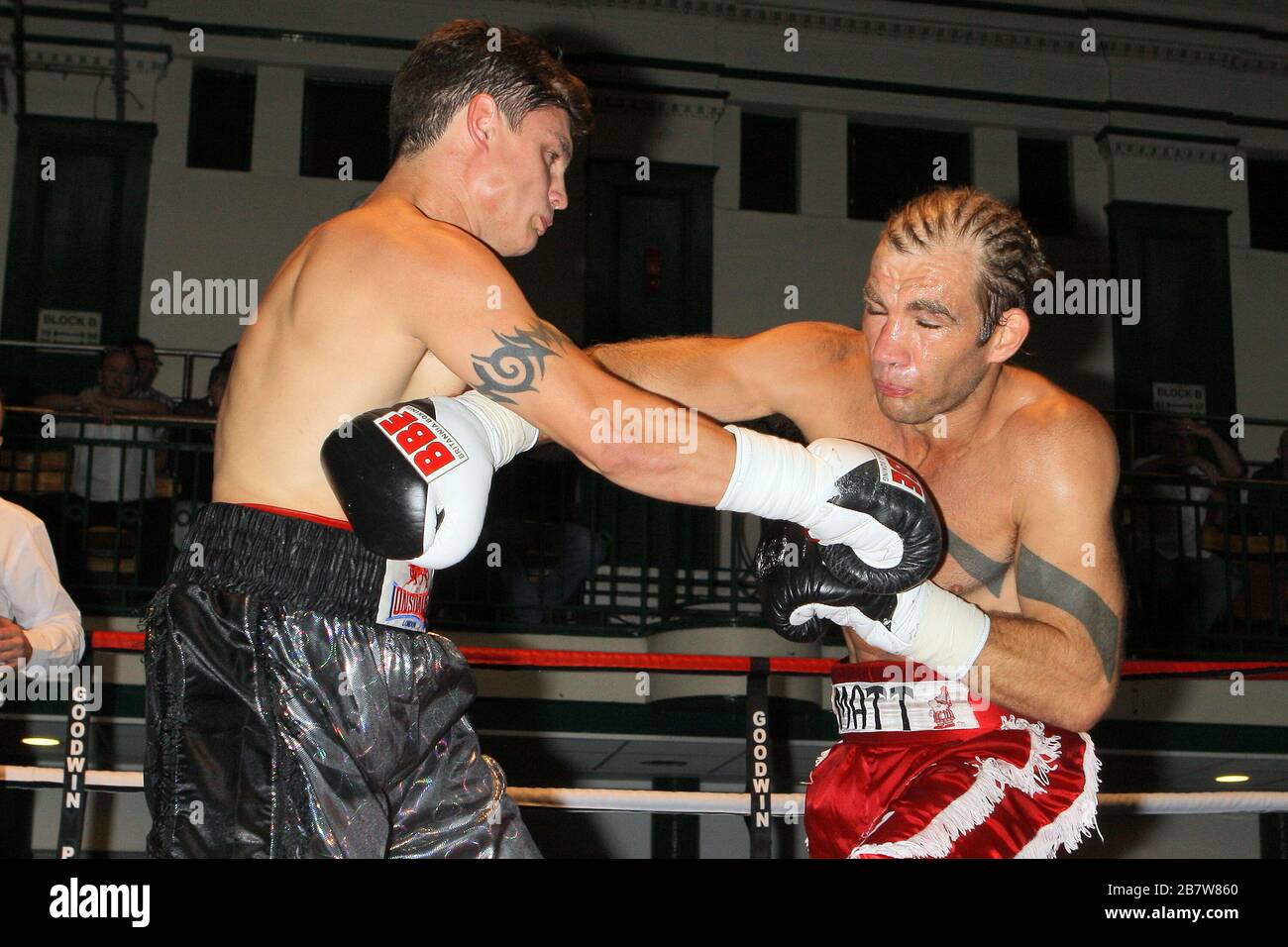 Daryl Setterfield (black shorts) defeats Matt Scriven in a Light ...