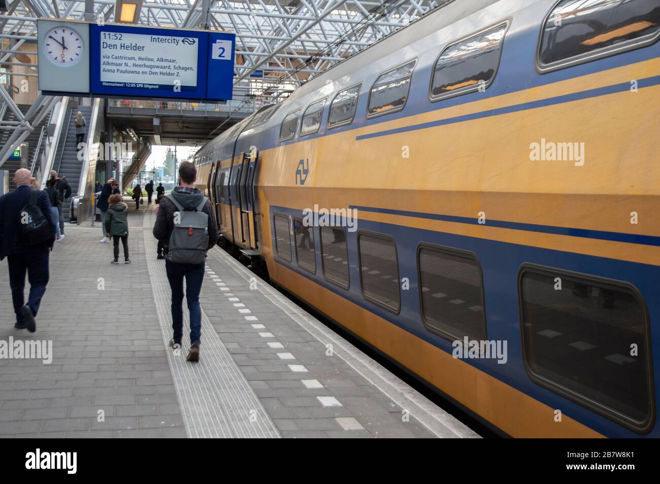 Passengers At A Train At Station Zaandam The Netherlands 2019 Stock ...