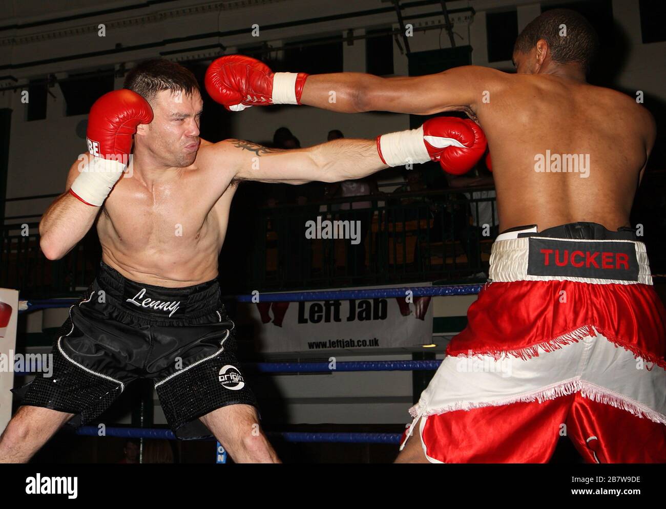 Billy Slate (black shorts) defeats James Tucker in a Light-Heavyweight ...