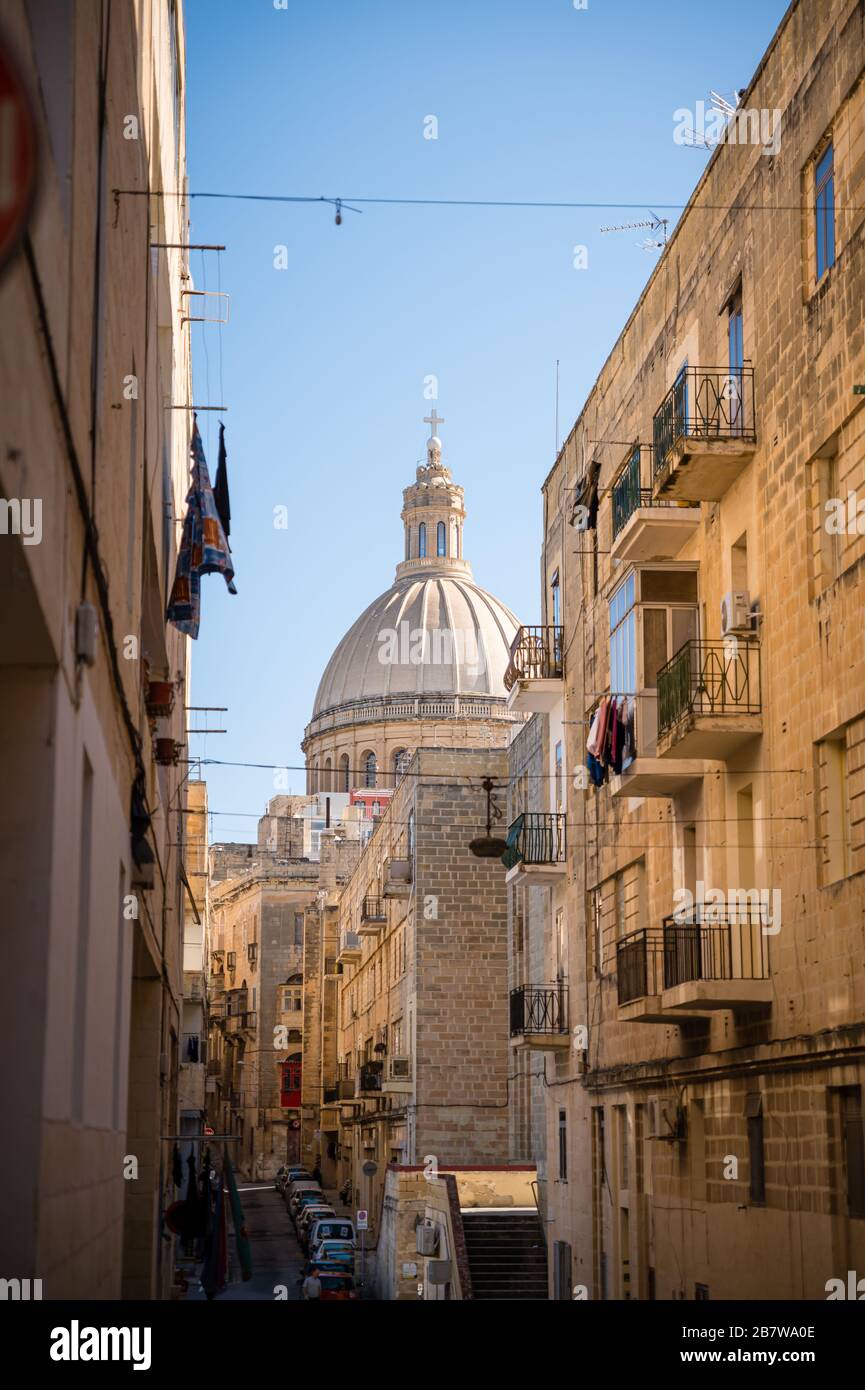 Street view of Valletta, Malta Stock Photo - Alamy