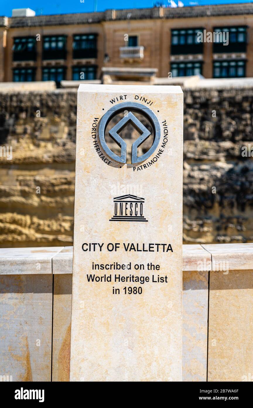 City of Valletta sign, Malta Stock Photo - Alamy
