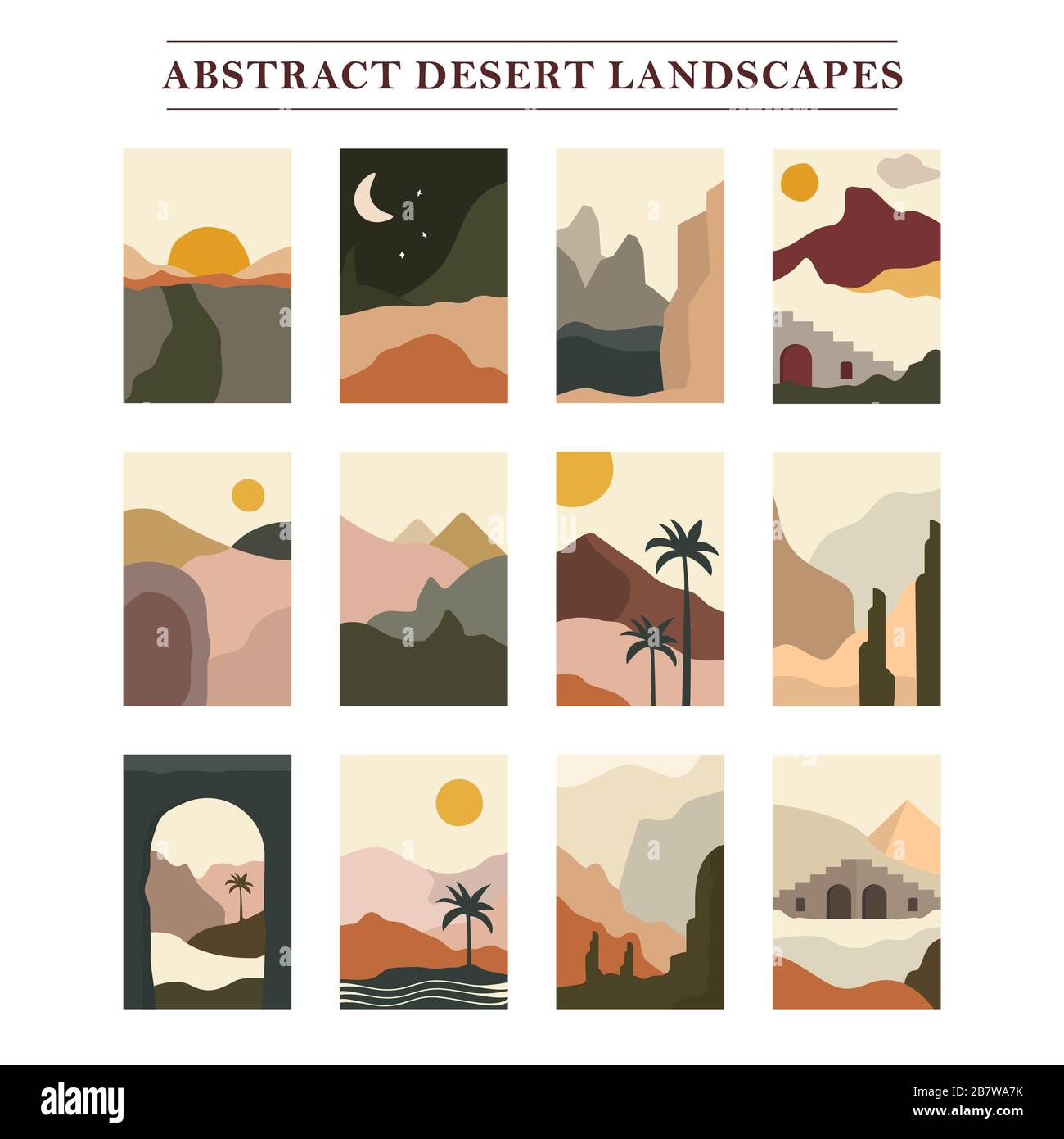 Landscape colorful desert Cut Out Stock Images & Pictures - Alamy