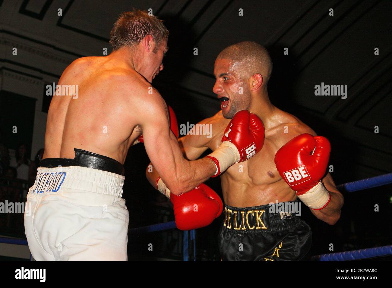 Nathan Graham (black shorts) defeats Scott Woolford in a Light ...