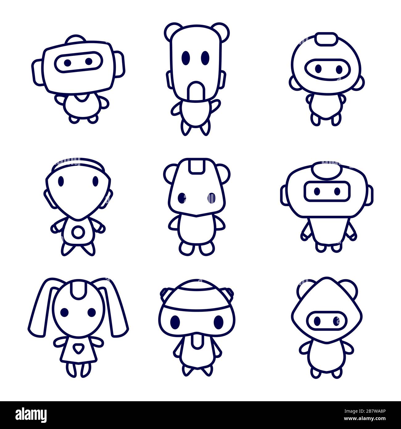 Bot robot smart assistance Cut Out Stock Images & Pictures - Alamy