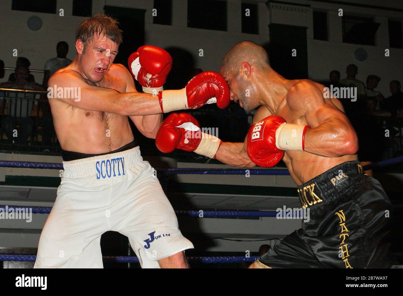 Nathan Graham (black shorts) defeats Scott Woolford in a Light ...